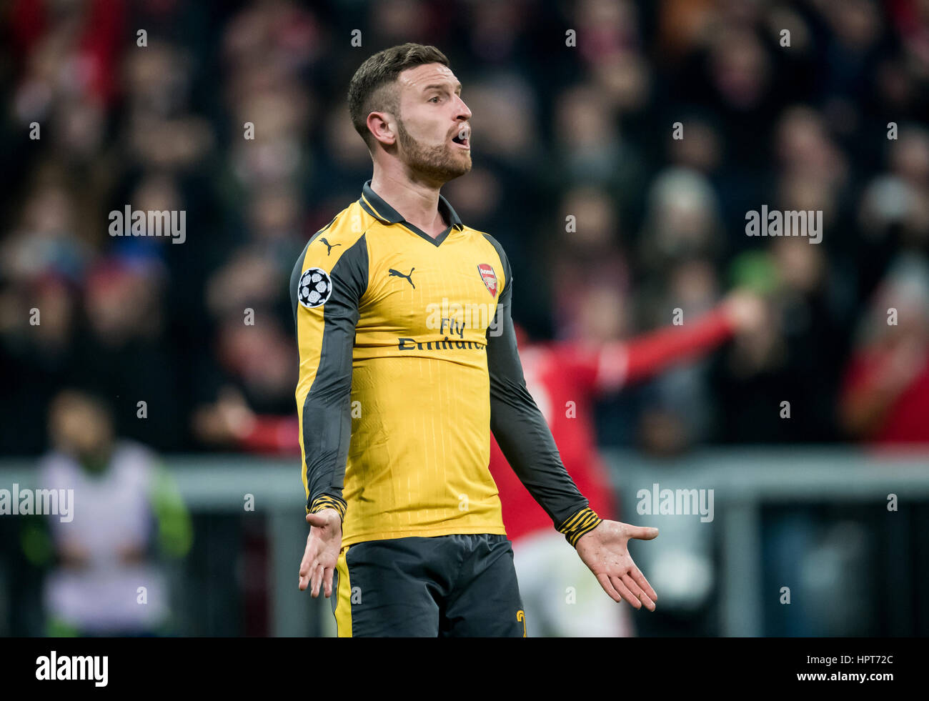 Munich, Germany. 15th Feb, 2017. Arsenal's Shkodran Mustafi ...