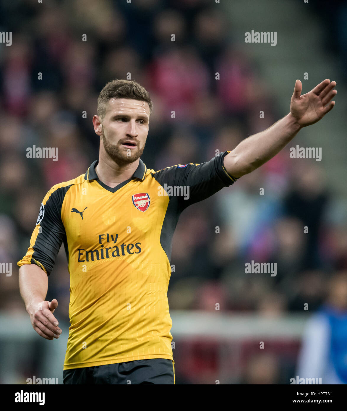 Munich, Germany. 15th Feb, 2017. Arsenal's Shkodran Mustafi ...