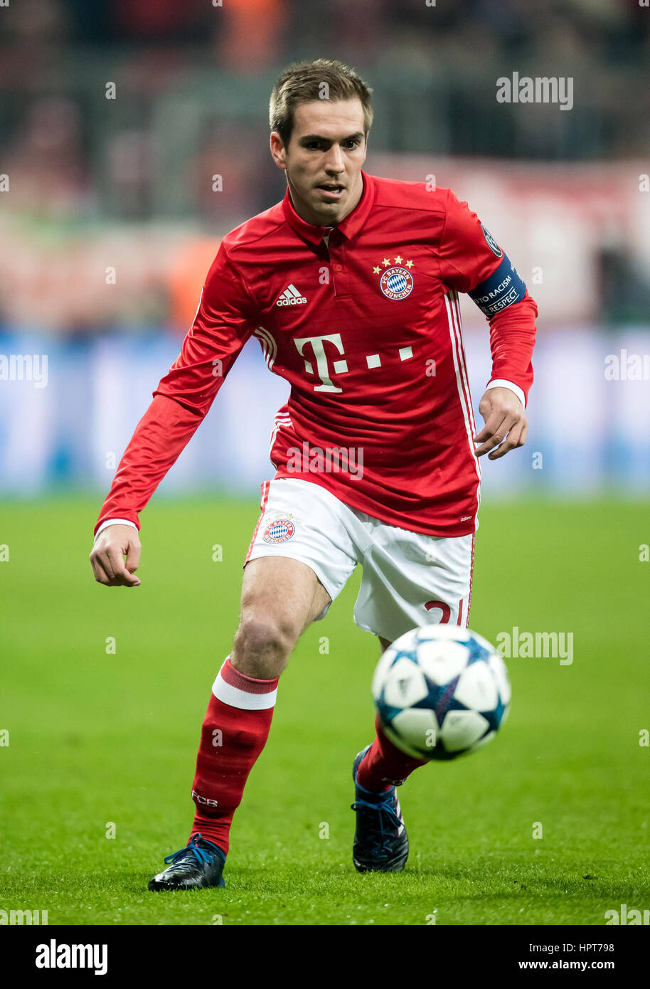 Munich, Germany. 15th Feb, 2017. Munich's Philipp Lahm, photographed ...