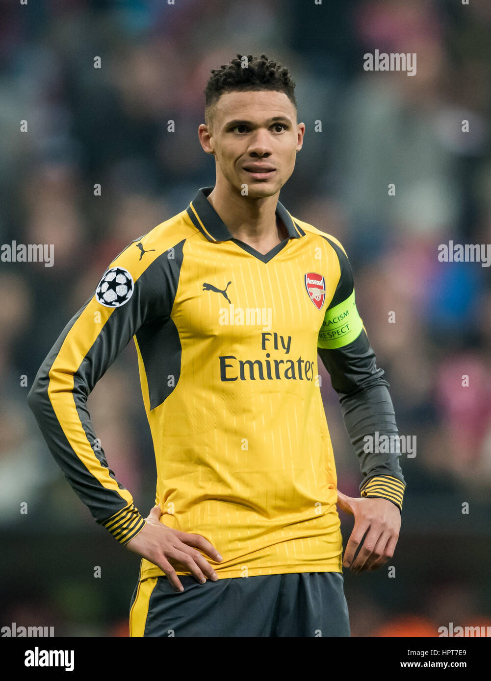 Munich, Germany. 15th Feb, 2017. Arsenal's Kieran Gibbs, photographed ...