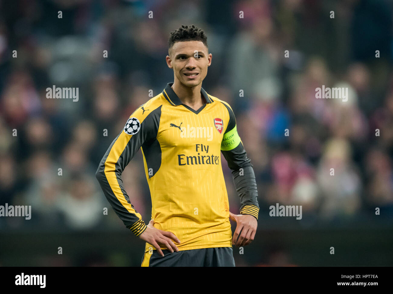 Munich, Germany. 15th Feb, 2017. Arsenal's Kieran Gibbs, photographed ...