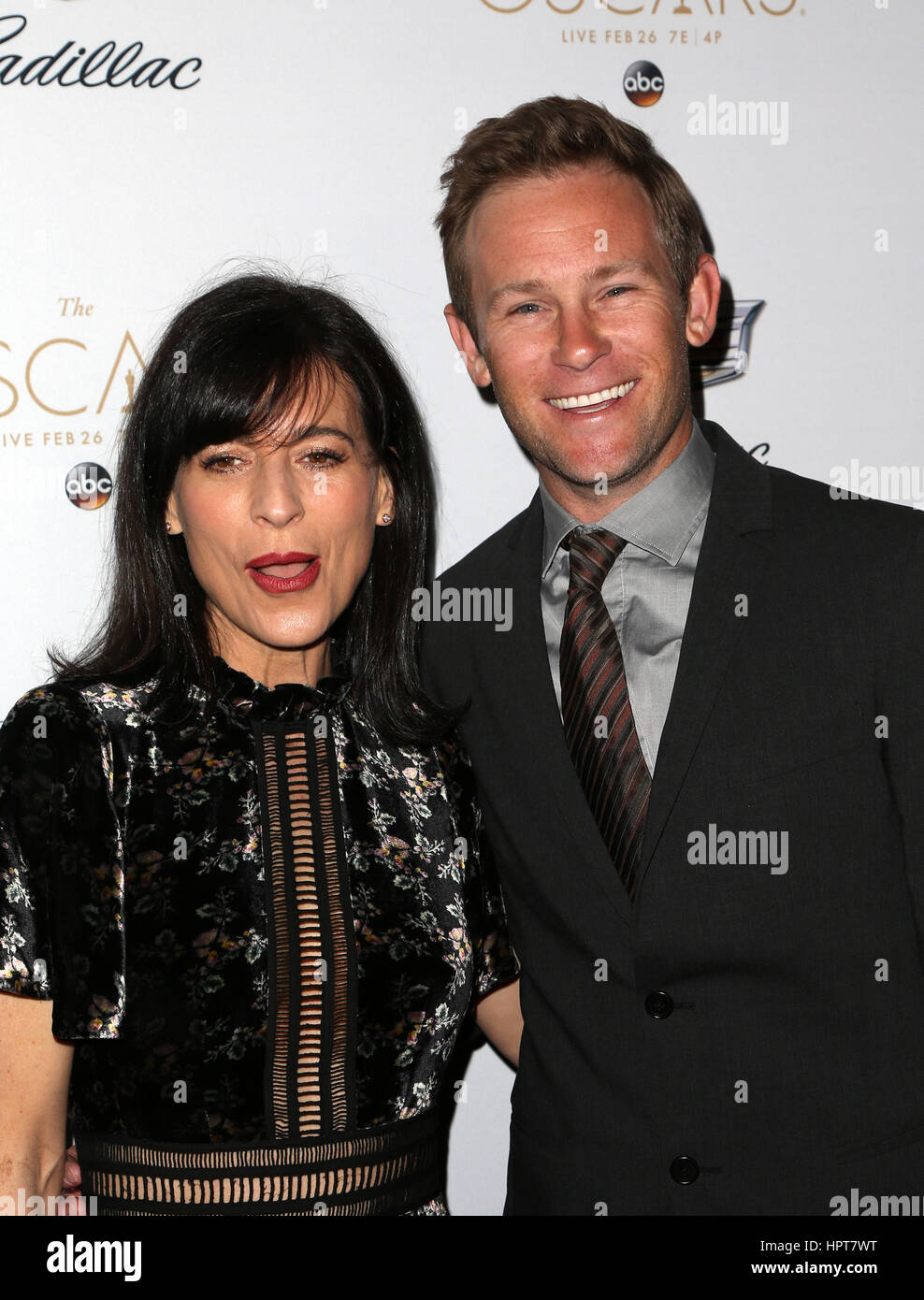 West Hollywood, California, USA. 23rd Feb, 2017. Perrey Reeves, Aaron ...