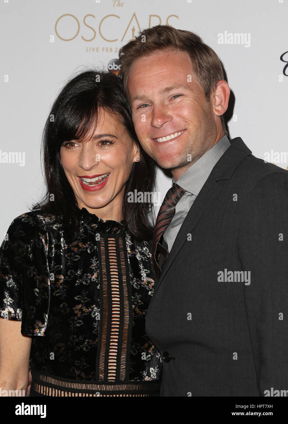 West Hollywood, California, USA. 23rd Feb, 2017. Perrey Reeves, Aaron ...