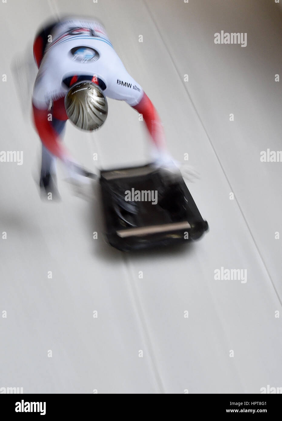 Schoenau am Koenigssee, Germany, 24 February 2017. Skeleton pilot ...