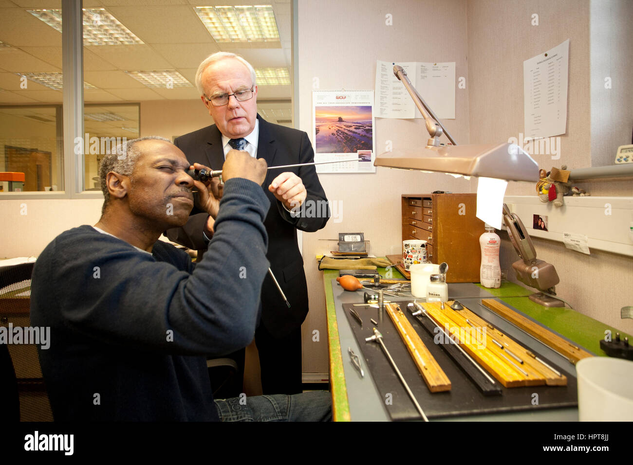 Wimbledon, UK. 22nd Feb, 2017. HANDOUT - Siegfried Kast (r), CEO of ...