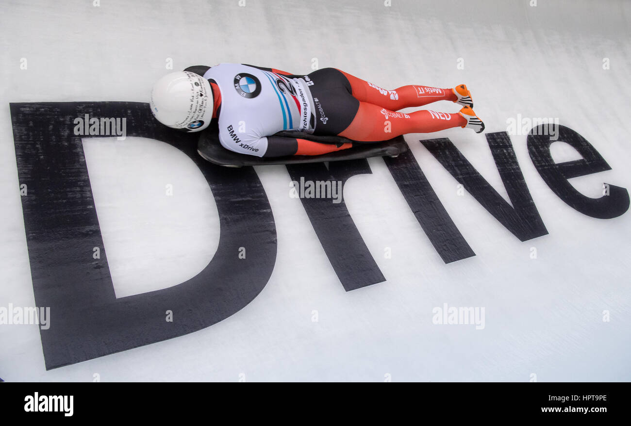 Koenigssee, Germany. 24th Feb, 2017. Dutch athlete Kimberley Bos in ...