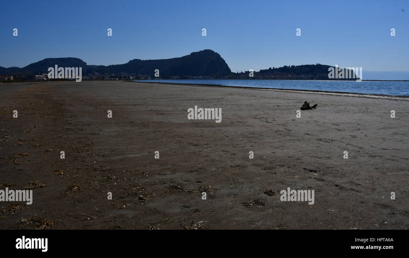 Nafplio, Greece, 24th February 2017.Striking phenomenon of ebb in ...