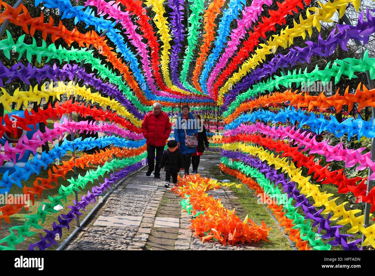 Nantong, China. 24th Feb, 2017. The 15-day Pinwheel Festival is held at ...