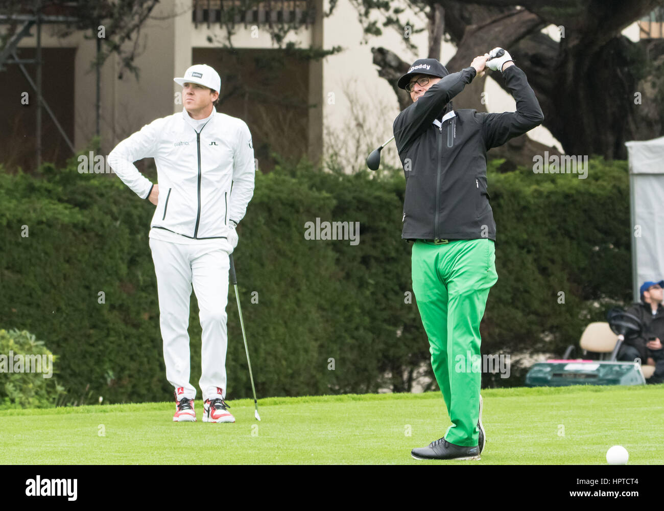 February 10th 2017, Pebble Beach, California, USA; Blake Irving drives ...