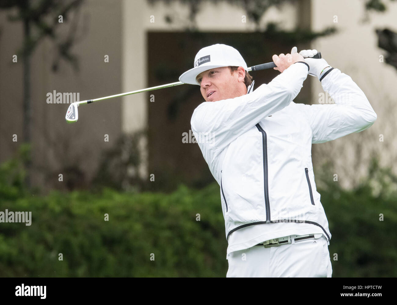 February 10th 2017, Pebble Beach, California, USA; Ryan Smith shows his ...