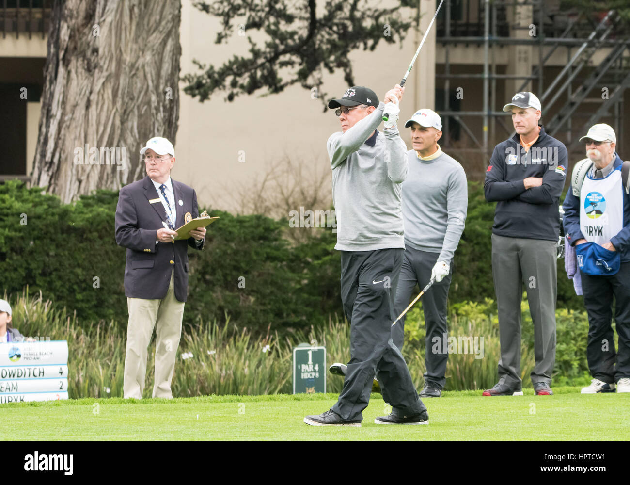 February 10th 2017, Pebble Beach, California, USA; Jin Roy Ryu drives ...