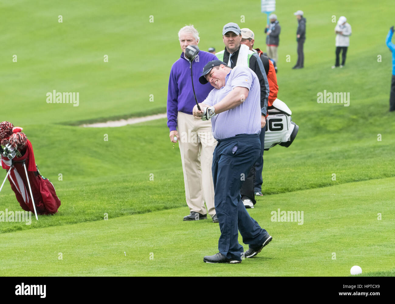 February 10th 2017, Pebble Beach, California, USA; Dan Fireman powers ...