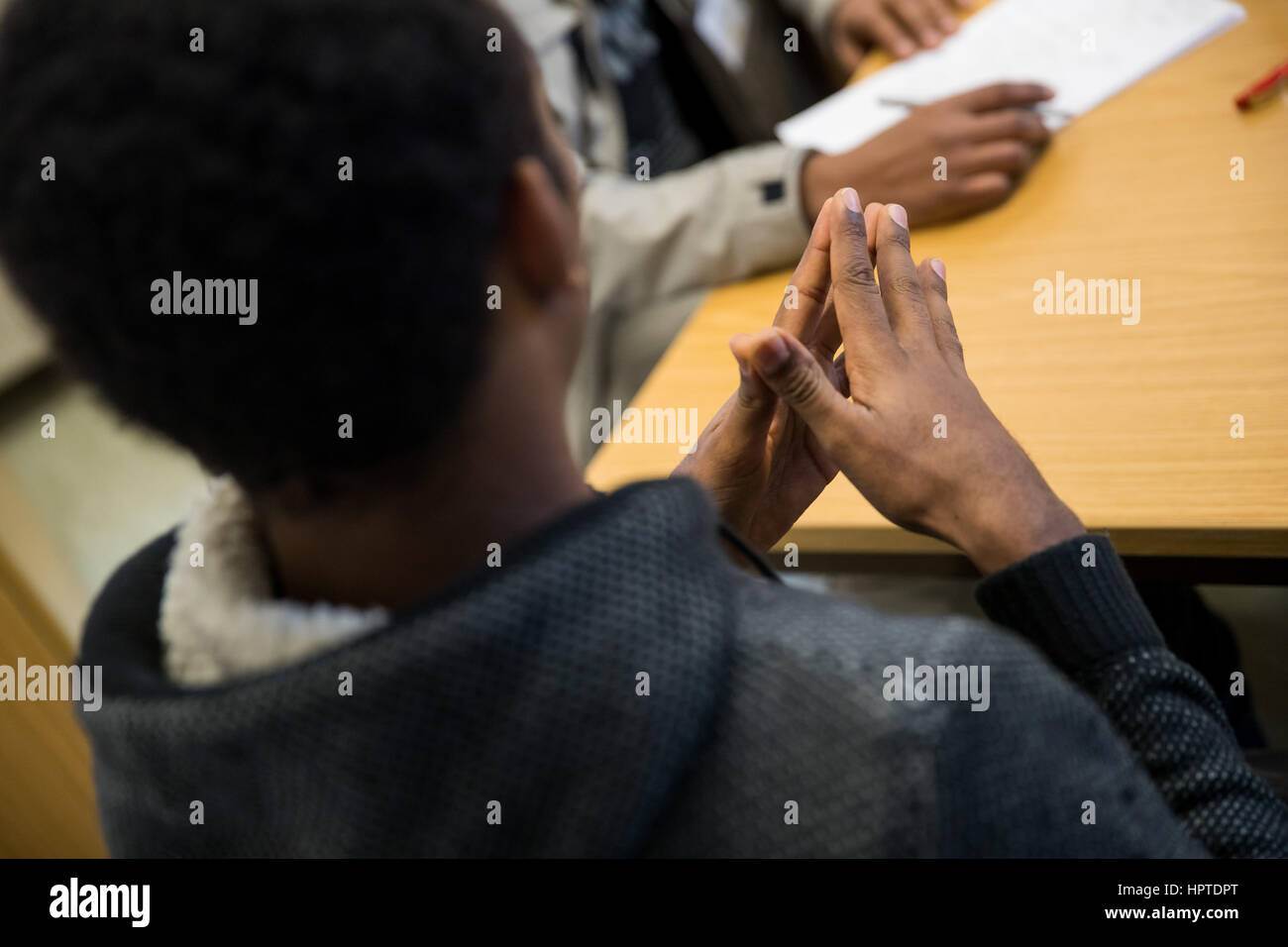 Zirndorf, Germany. 24th Feb, 2017. A 22-year-old Ethiopian asylum ...