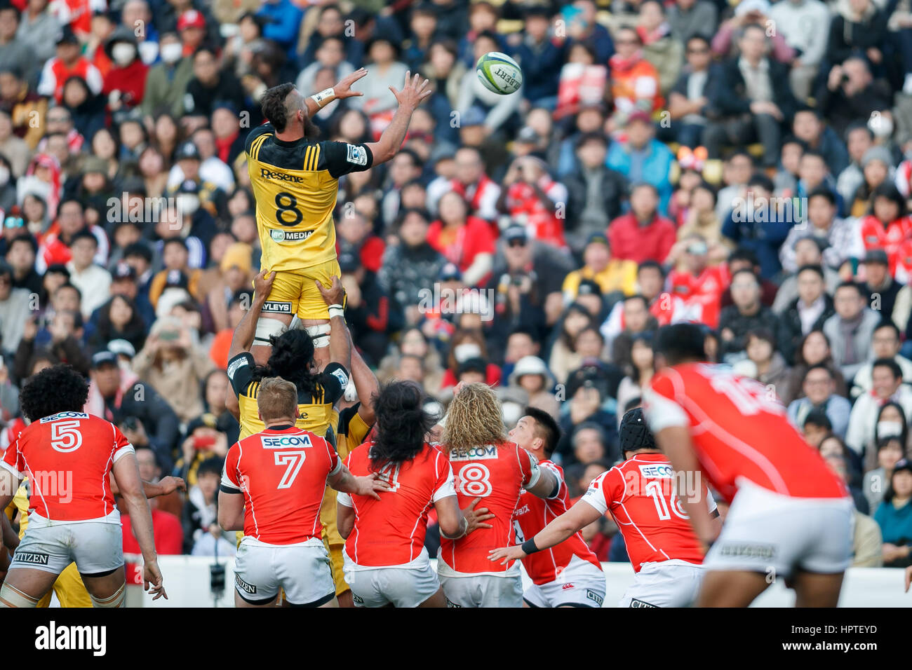 Blade Thomson (top) of the Hurricanes in action for the HITO ...