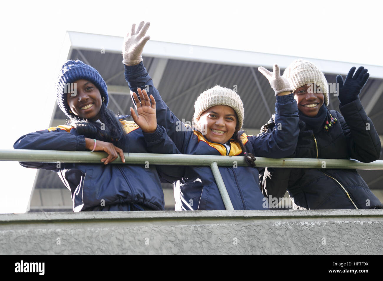 Hurricanes fans pose for a photograph during the HITO-Communications ...