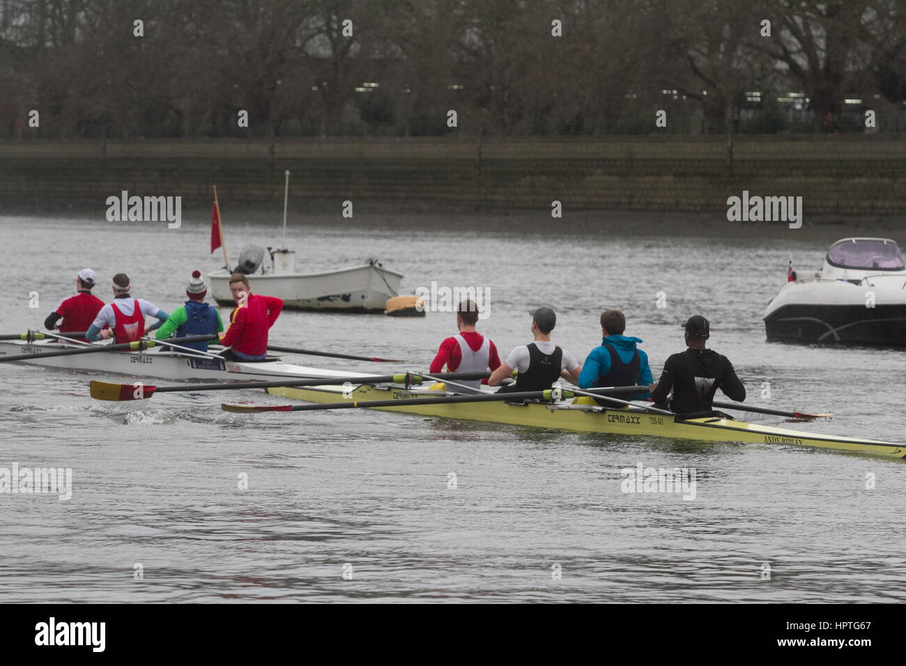 Putney London, UK. 25th Feb, 2017. Rowers representing various rowing ...