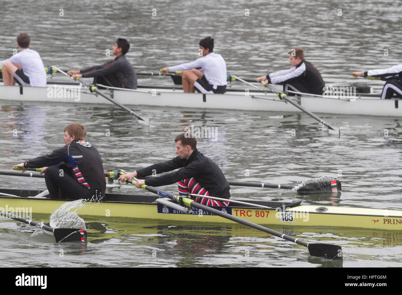 Putney London, UK. 25th Feb, 2017. Rowers representing various rowing ...