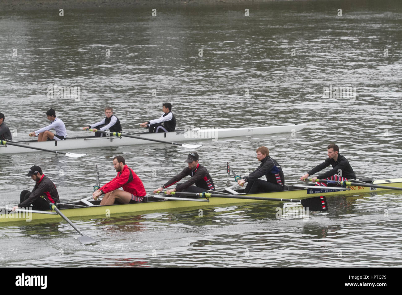Putney London, UK. 25th Feb, 2017. Rowers representing various rowing ...