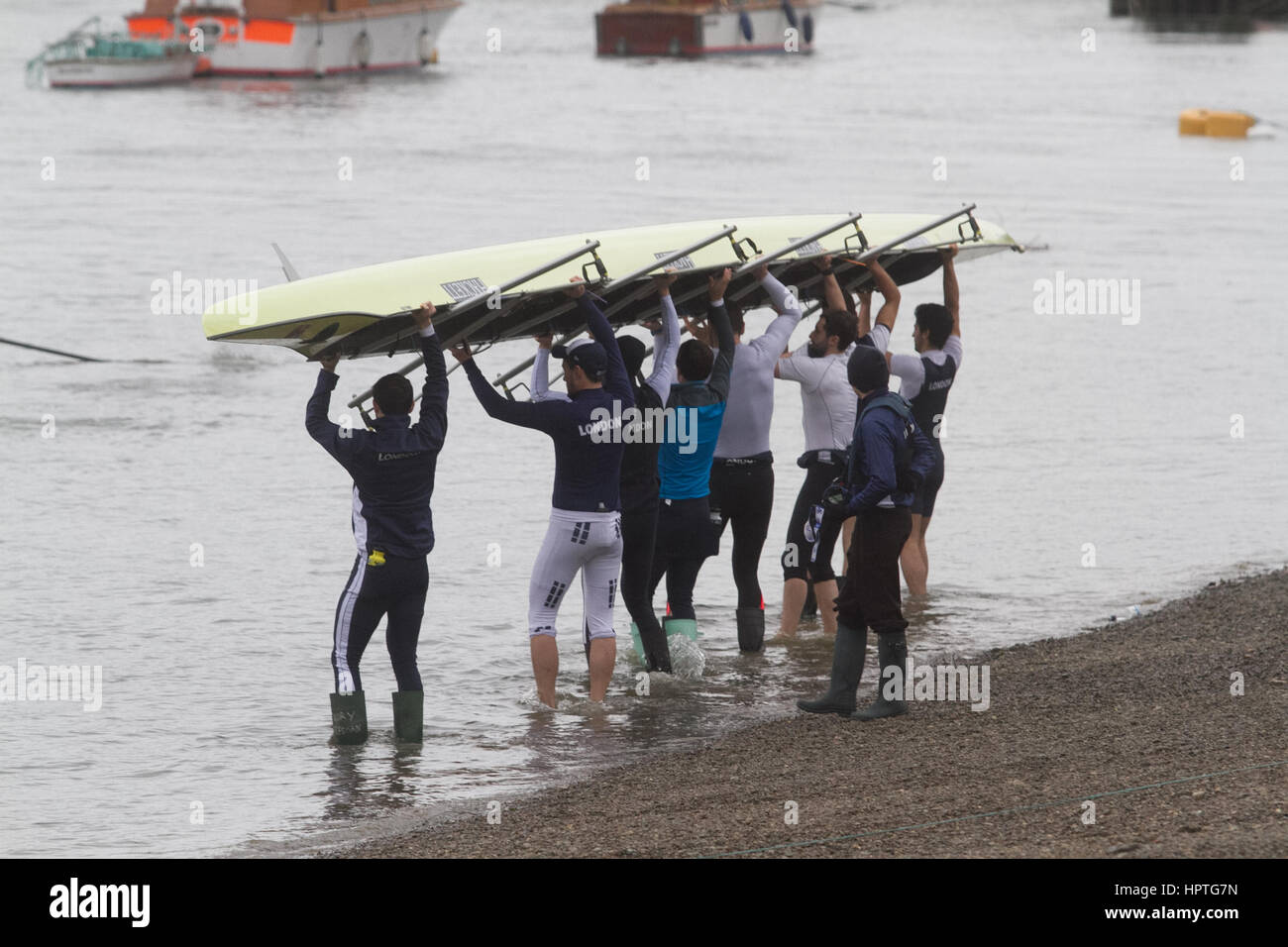Putney London, UK. 25th Feb, 2017. Rowers representing various rowing ...