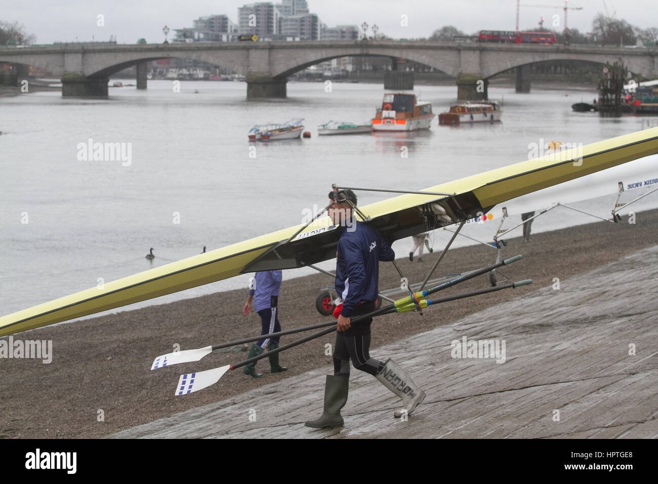 Putney London, UK. 25th Feb, 2017. Rowers representing various rowing ...