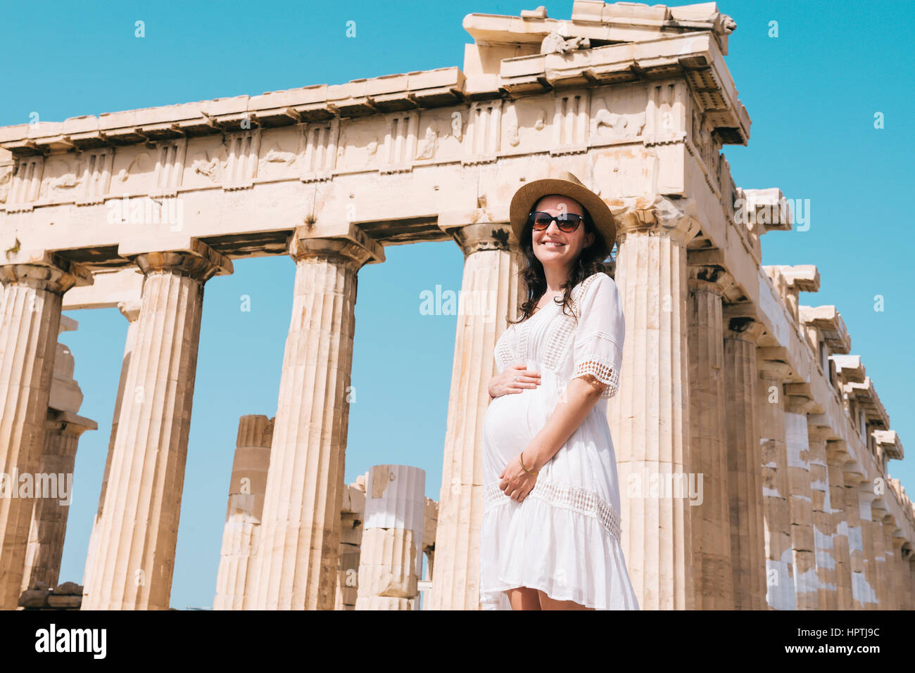 Pregnant woman visiting parthenon hi-res stock photography and images ...