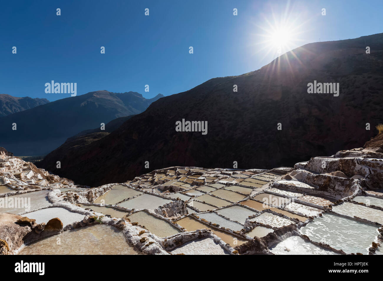 Peru, Andes, Maras, salt ponds Stock Photo - Alamy