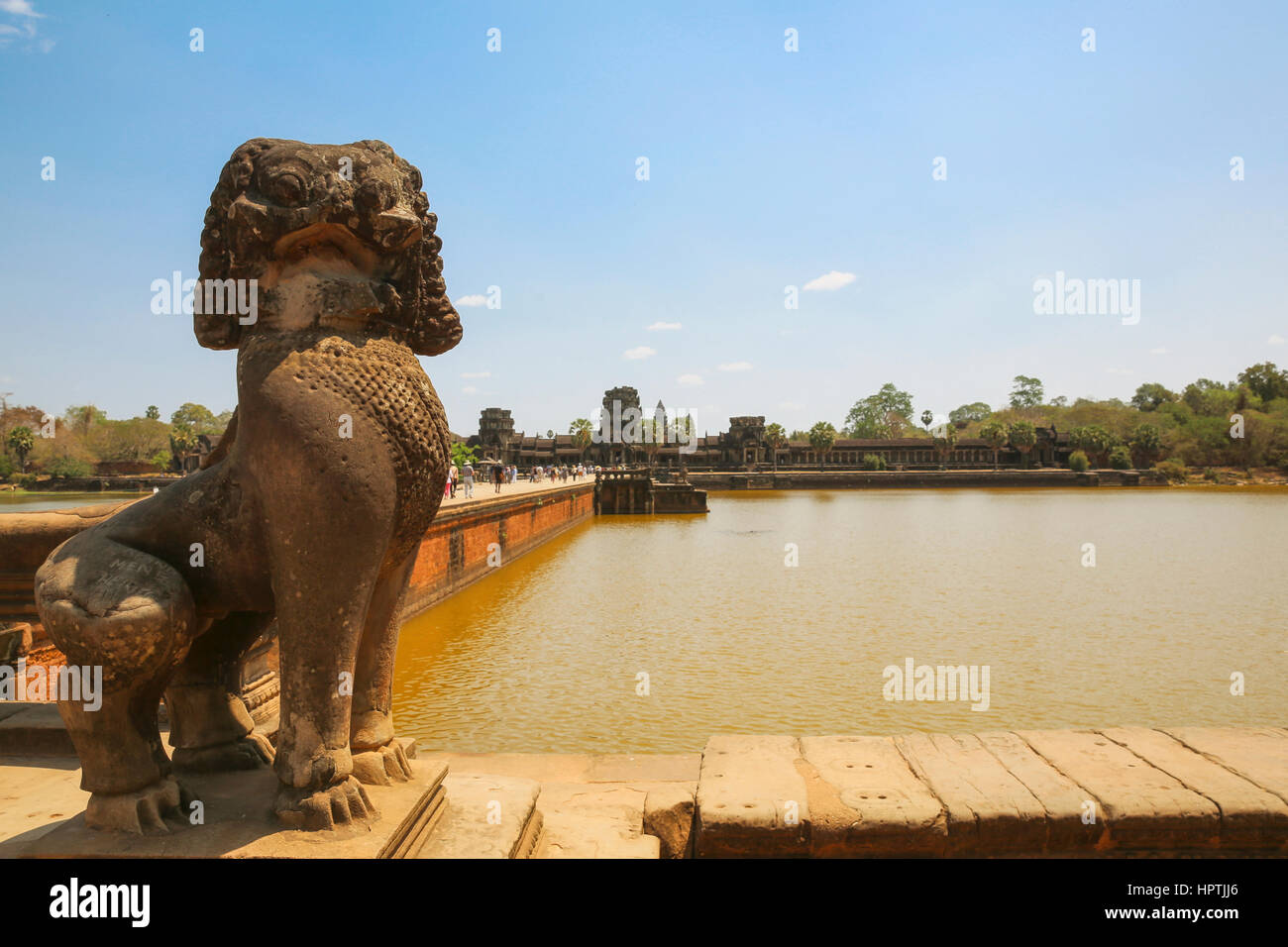 Cambodia, Angkor Wat temple, entrance, overview Stock Photo - Alamy