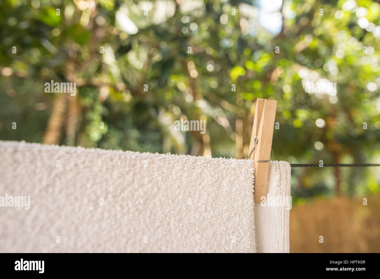 drying clothes on a line Stock Photo - Alamy