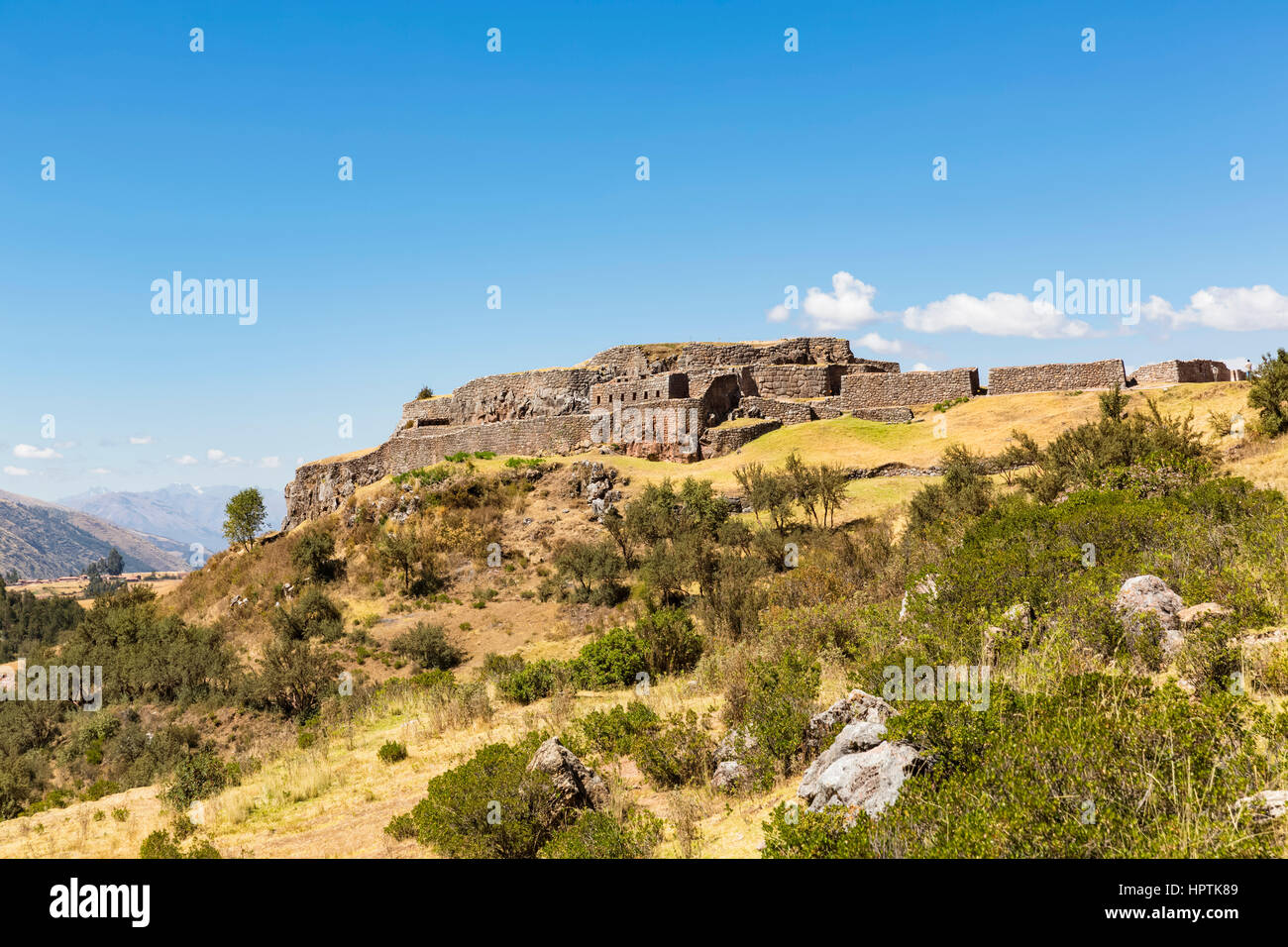 Peru, Andes, Cusco, Inca fortress Puka Pukara Stock Photo - Alamy