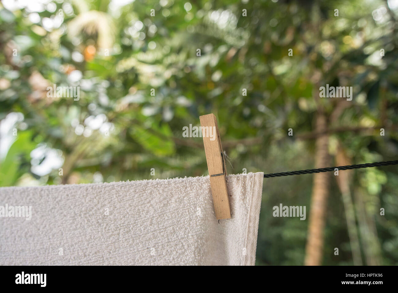 drying clothes on a line Stock Photo - Alamy