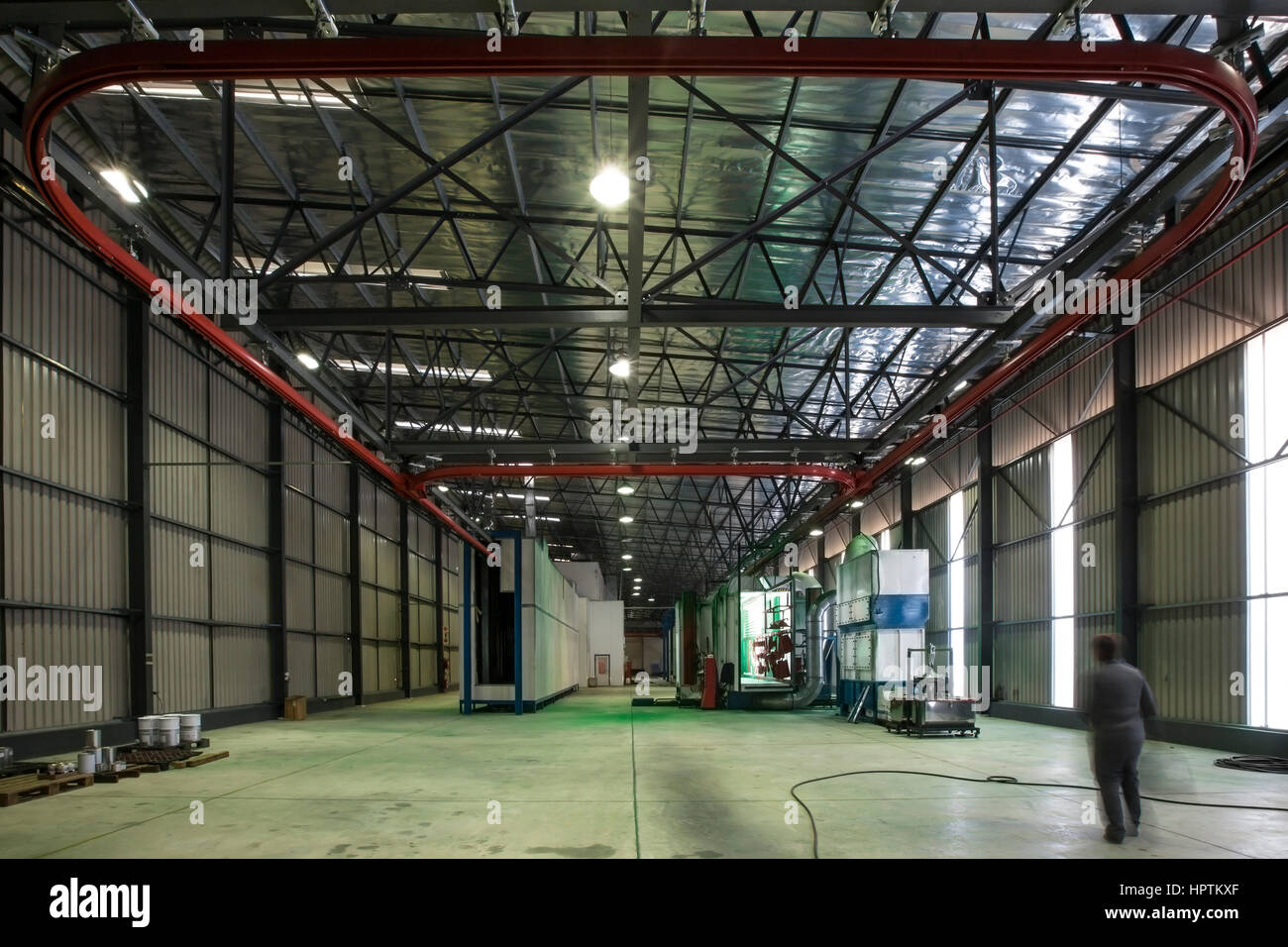 Factory worker in truck manufacture Stock Photo - Alamy
