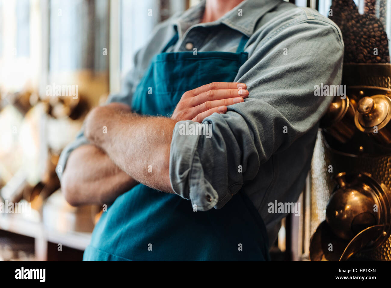 Crossed arms coffee roaster in hi-res stock photography and images - Alamy