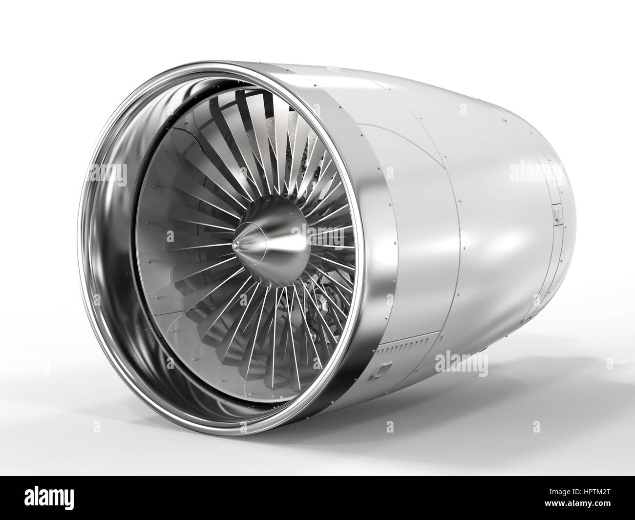 3d rendering jet engine on white background Stock Photo - Alamy