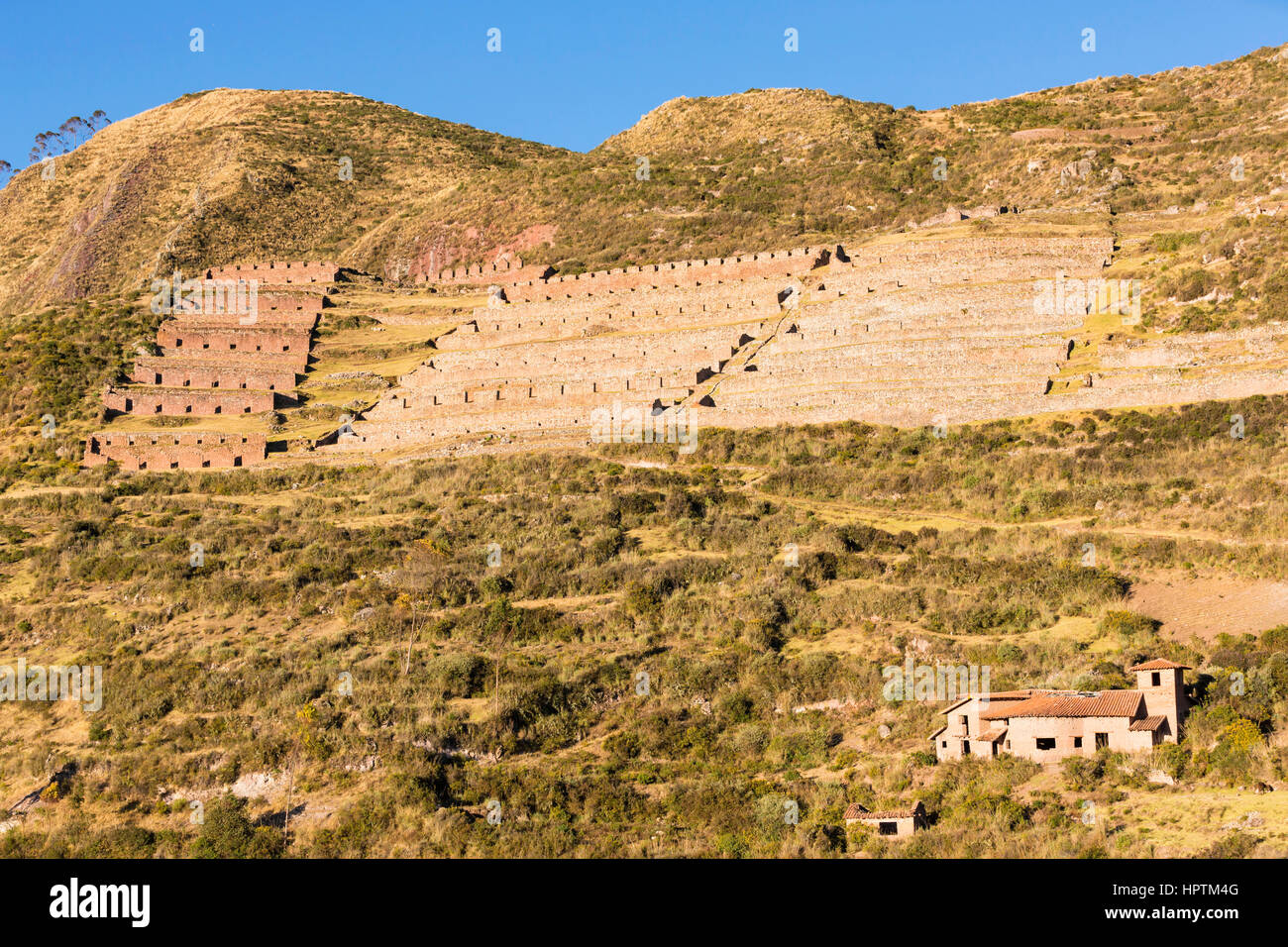Peru, Andes, Cusco Region, Inca ruins of Machu Qullqa Stock Photo - Alamy