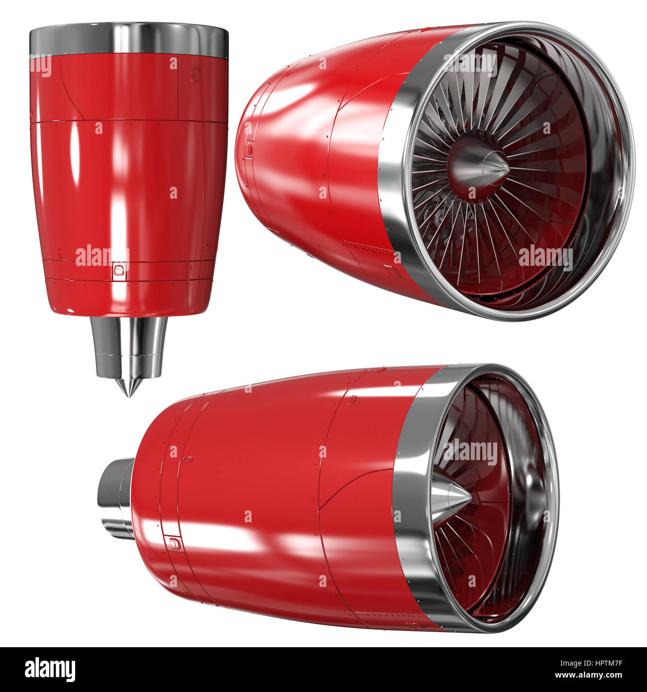 3d rendering jet engine on white background Stock Photo - Alamy