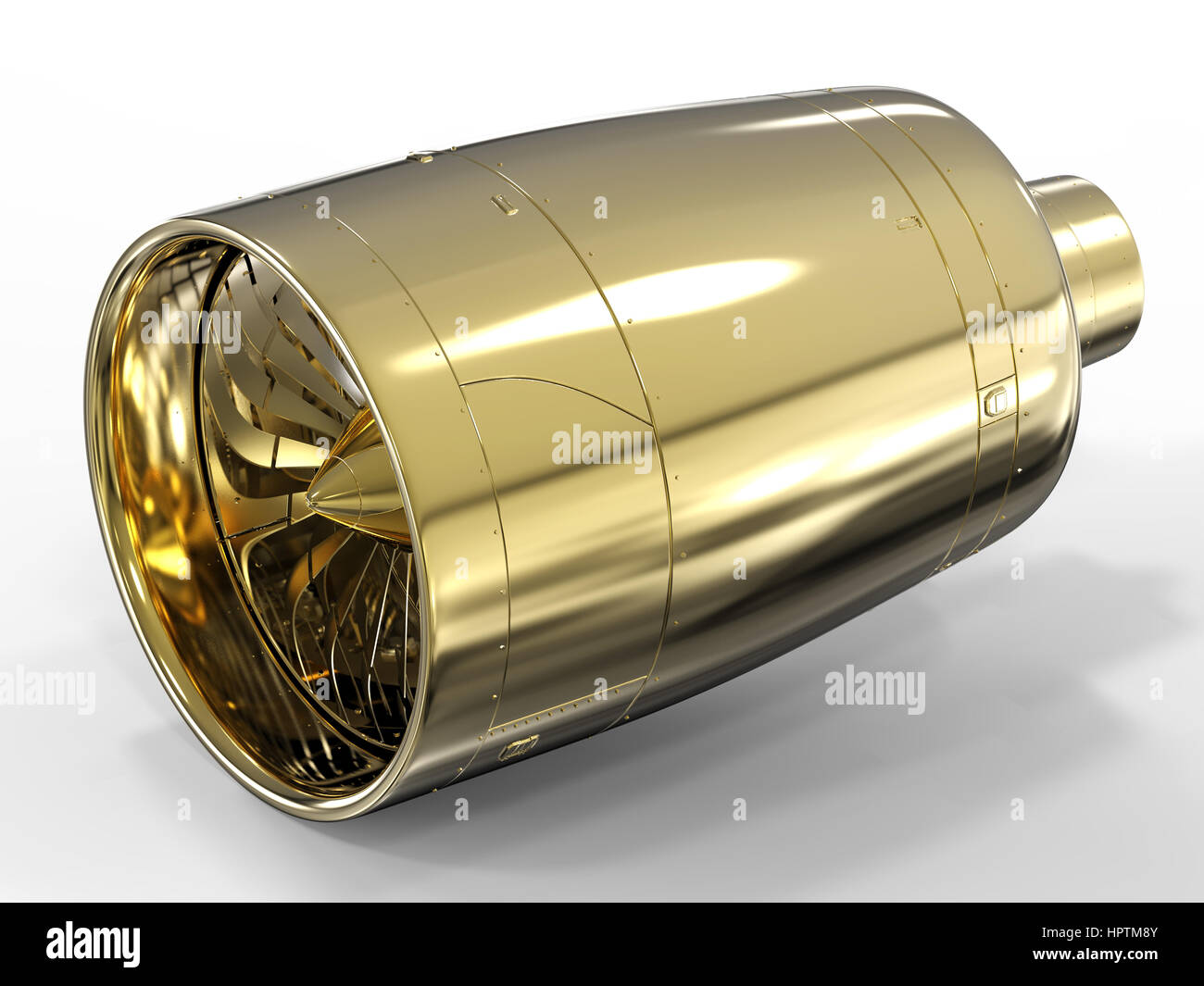 3d rendering jet engine on white background Stock Photo - Alamy