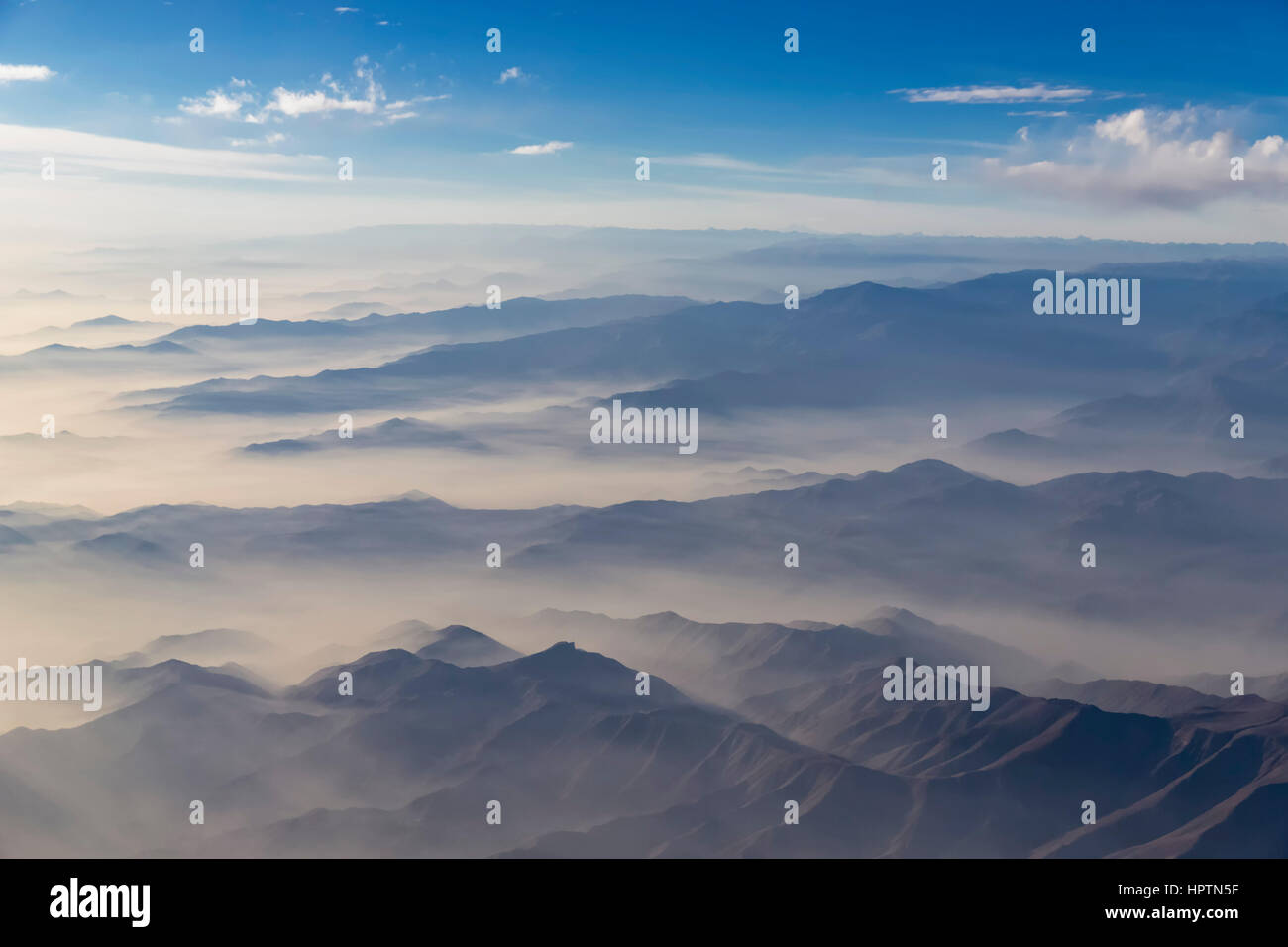 Peru, aerial view of the Andes Stock Photo - Alamy