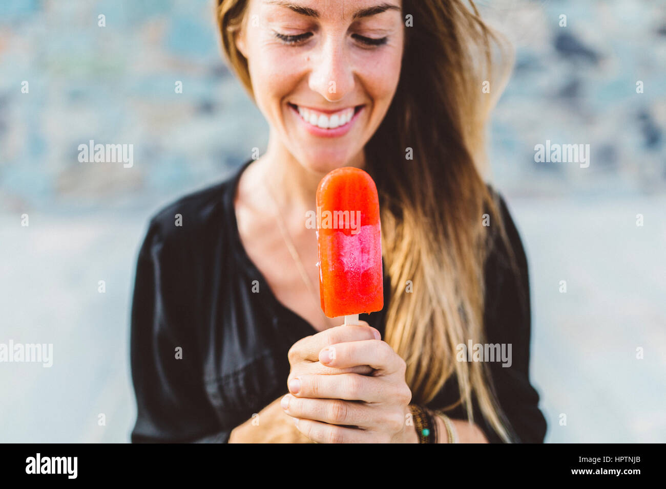Person popsicle smiling sweet hi-res stock photography and images - Alamy