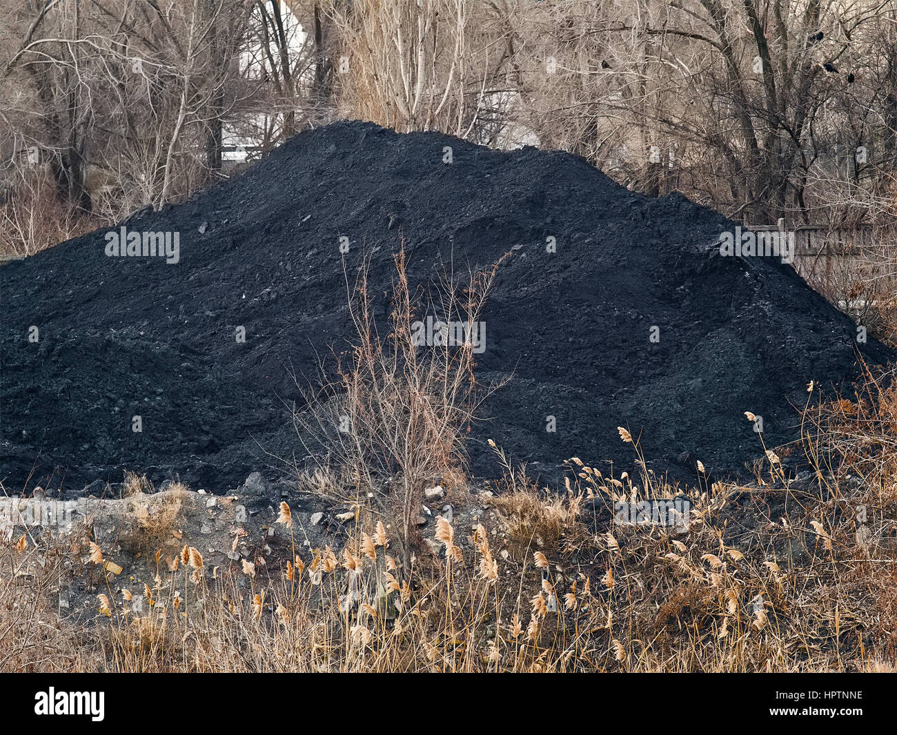 A huge pile of clay near the plant Stock Photo - Alamy