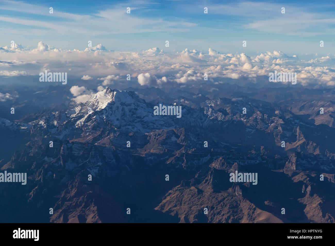 Peru, aerial view of the Andes Stock Photo - Alamy