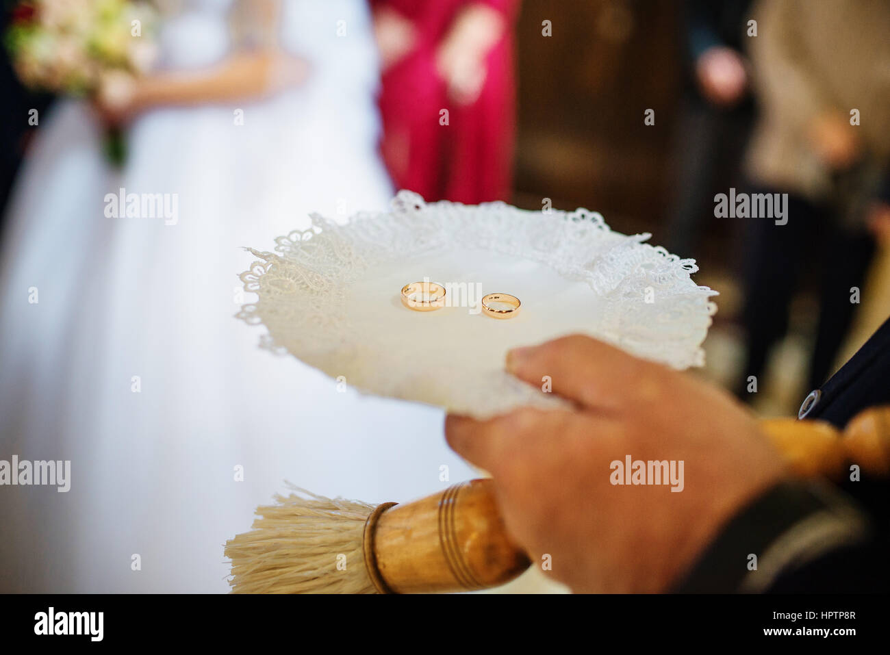 Blessing wedding rings hi-res stock photography and images - Alamy