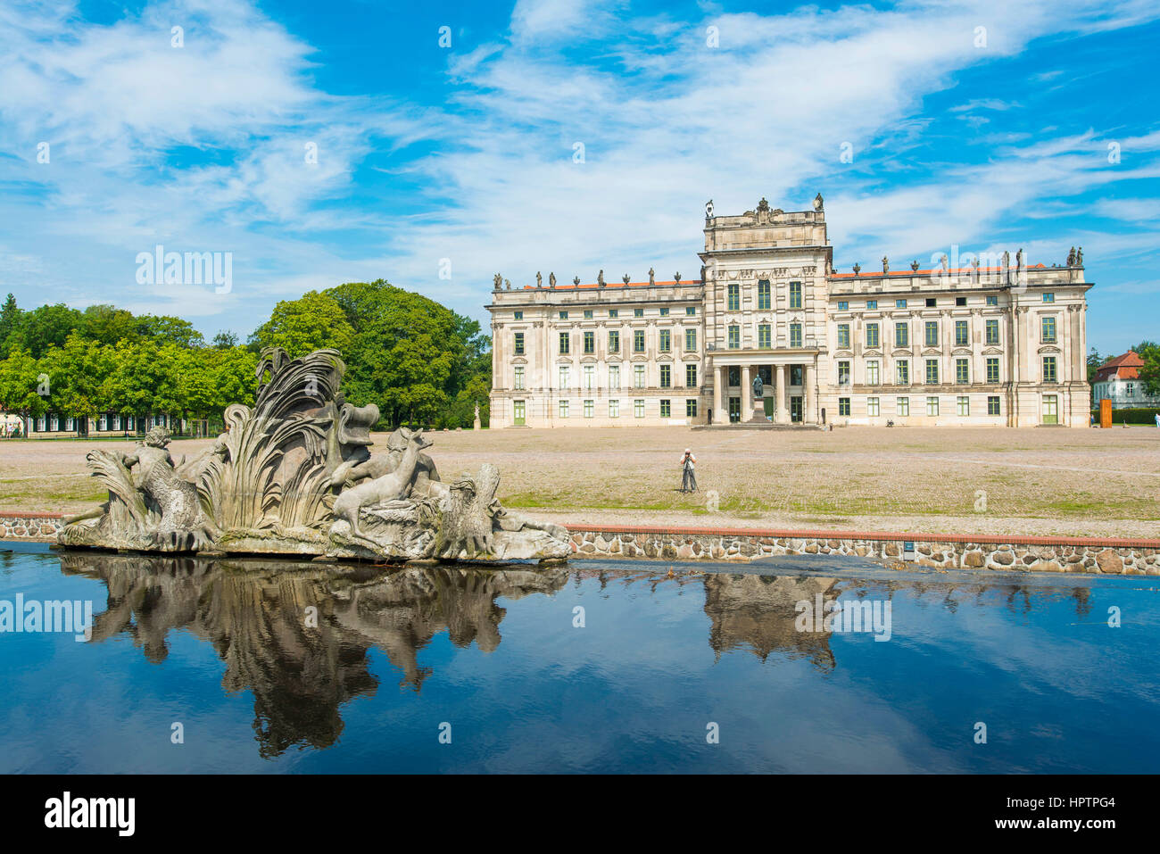 Ludwigslust castle in baroque style, city of Ludwigslust, Mecklenburg ...