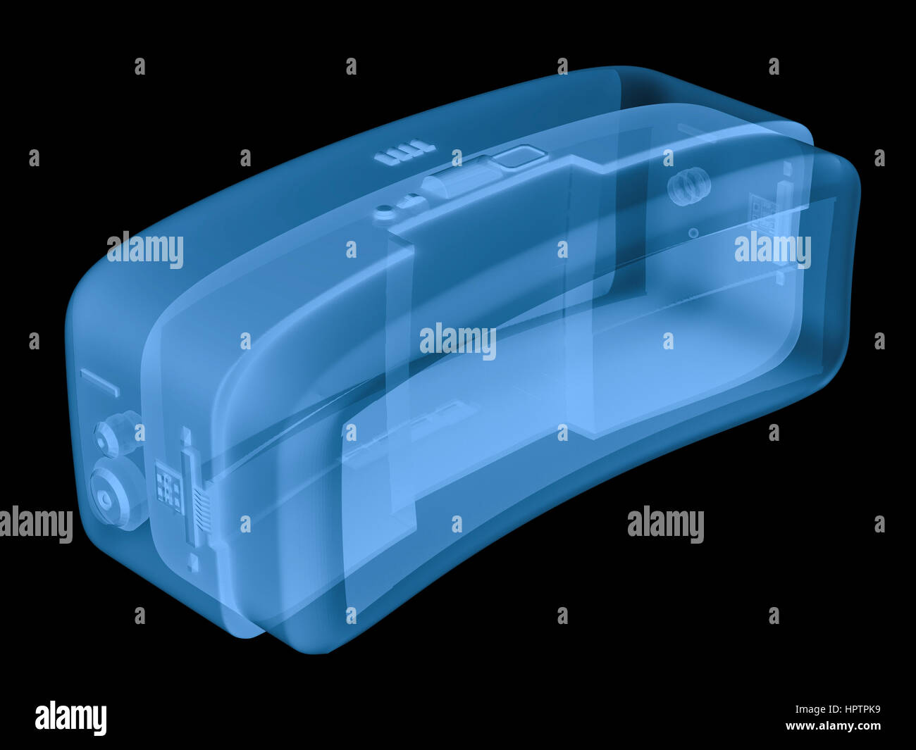 3d rendering x ray vr headset isolated on black Stock Photo - Alamy