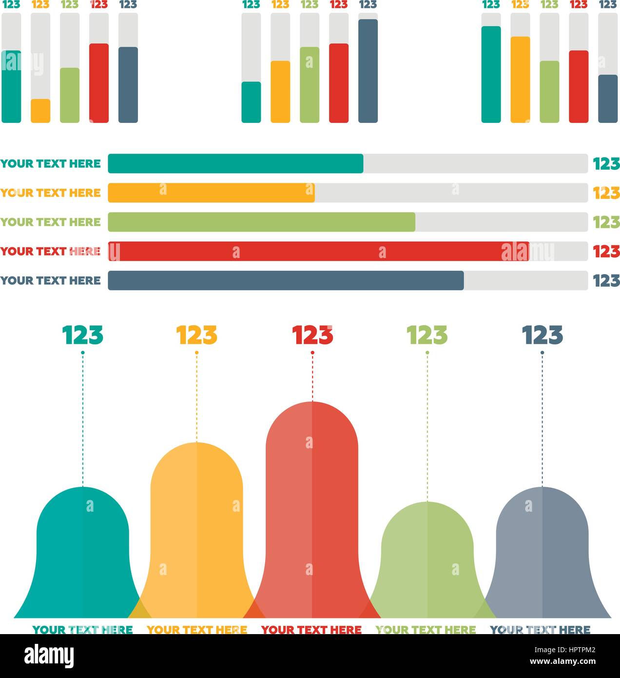 Infographics elements. Color bar charts Stock Vector Image & Art - Alamy