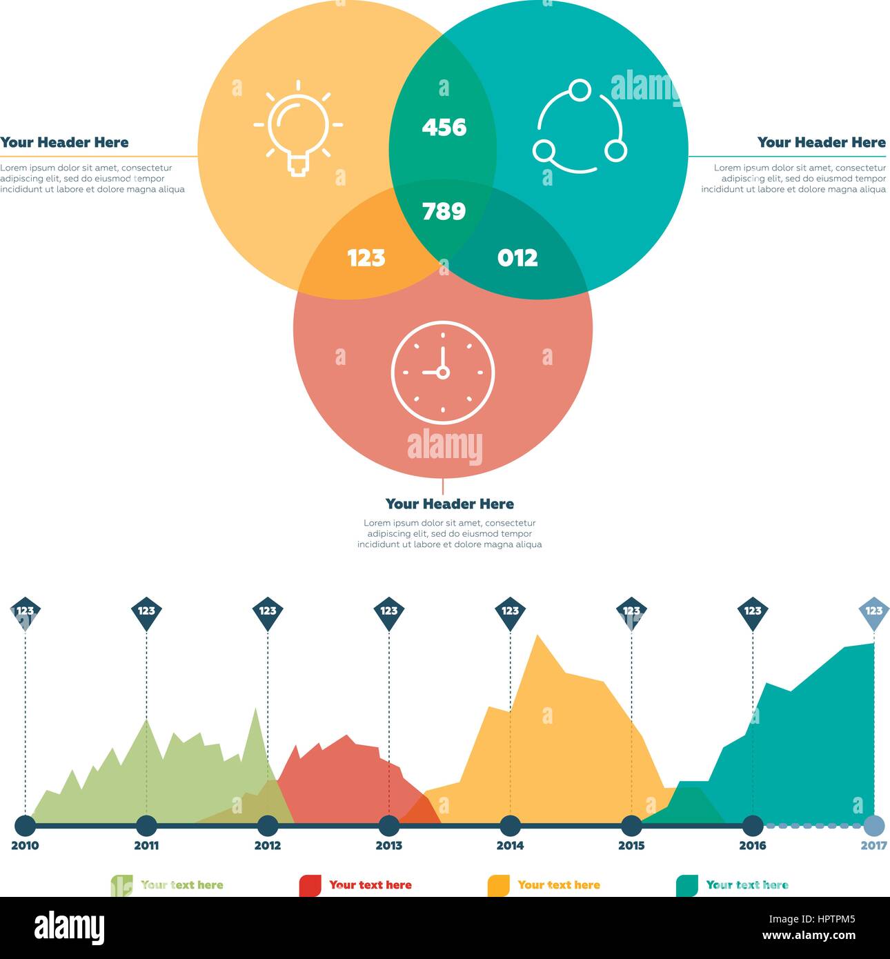 Infographics elements. Line chart and circles Stock Vector Image & Art ...
