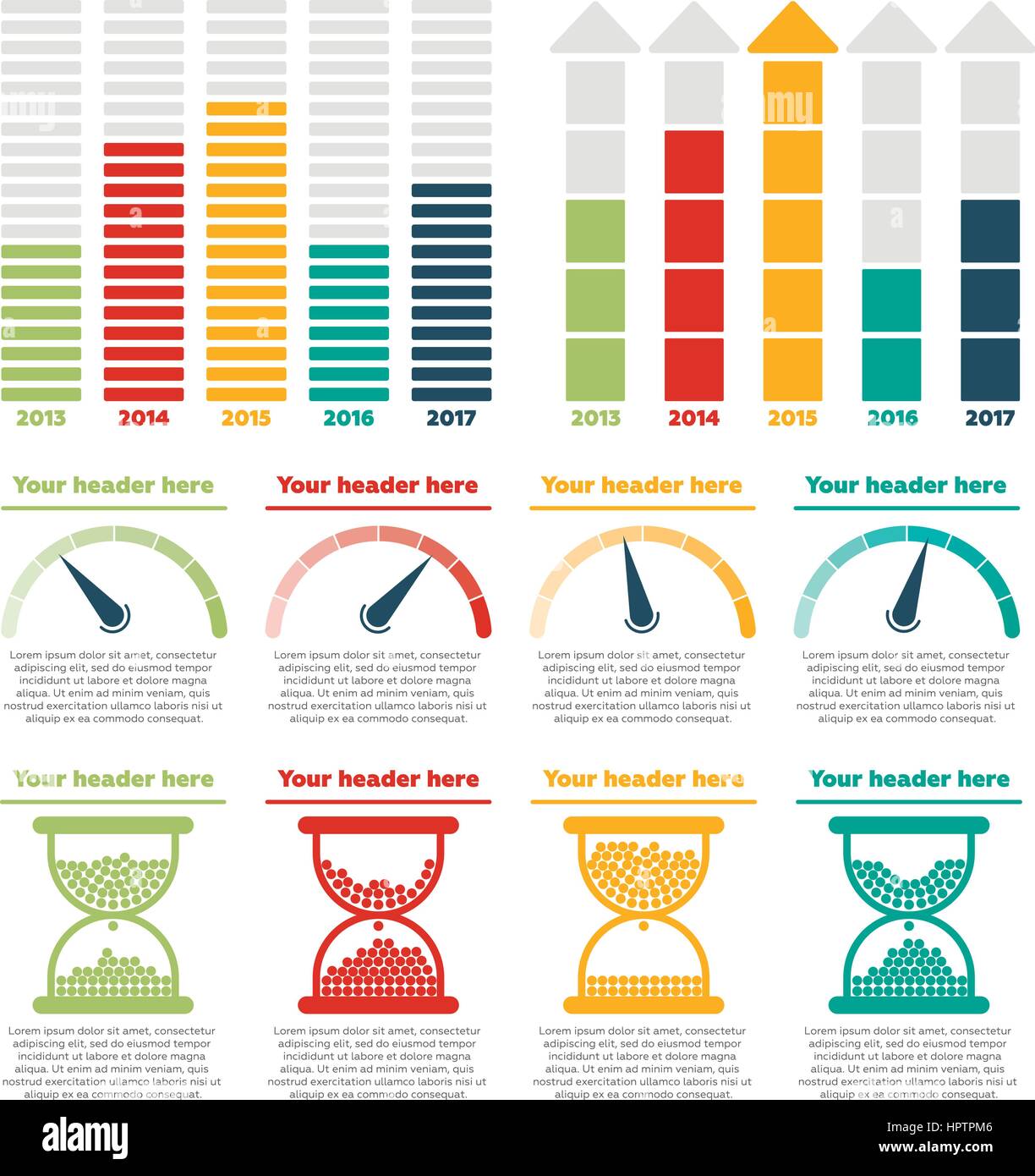Infographics elements. Progress bars Stock Vector Image & Art - Alamy