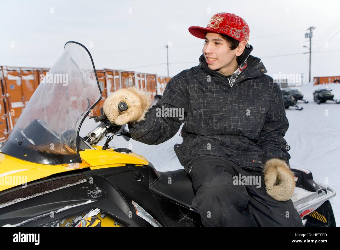 Snowmobile inuit hi-res stock photography and images - Alamy