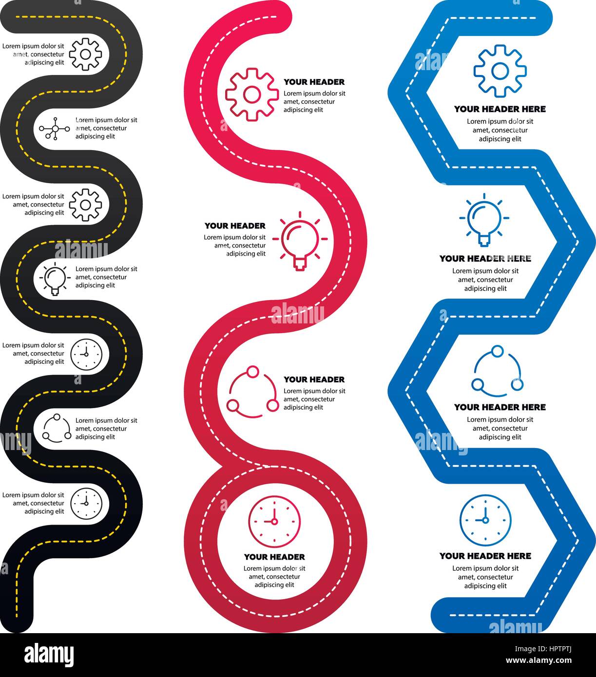 Road trip infographics plan hi-res stock photography and images - Alamy