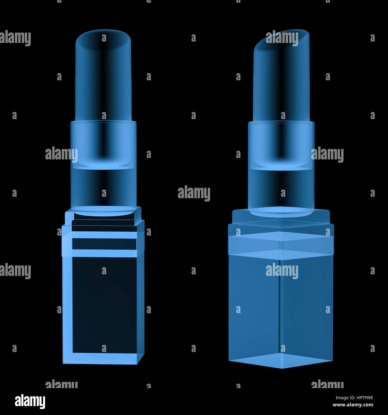 3d rendering x ray lipstick isolated on black Stock Photo - Alamy