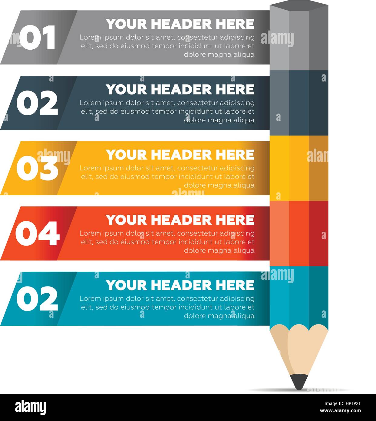 Infographics elements. Five steps process Stock Vector Image & Art - Alamy